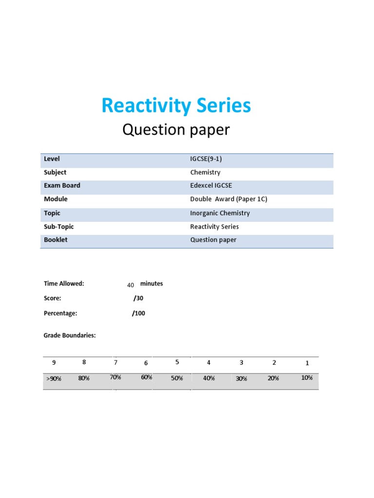Reactivity_series__1c__-_edexcel_igcse__9-1_chemistry_qp | Chemical ...