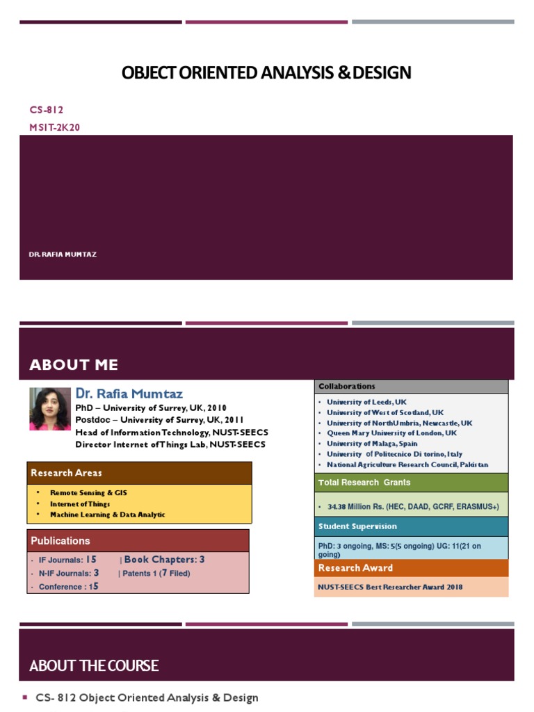 Week 1a Introduction To Ooad Pdf Object Computer Science Object Oriented Programming
