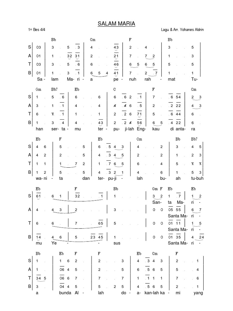 SALAM MARIA Satb | PDF
