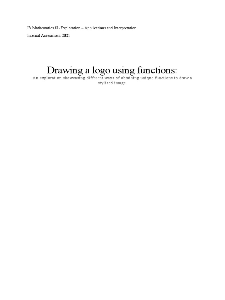 Math AI SL IA - The Function of A Logo | PDF | Function (Mathematics ...