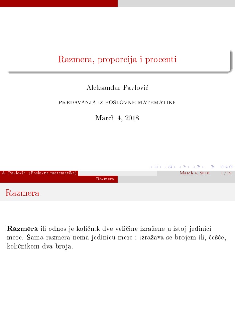 Proporcije | PDF