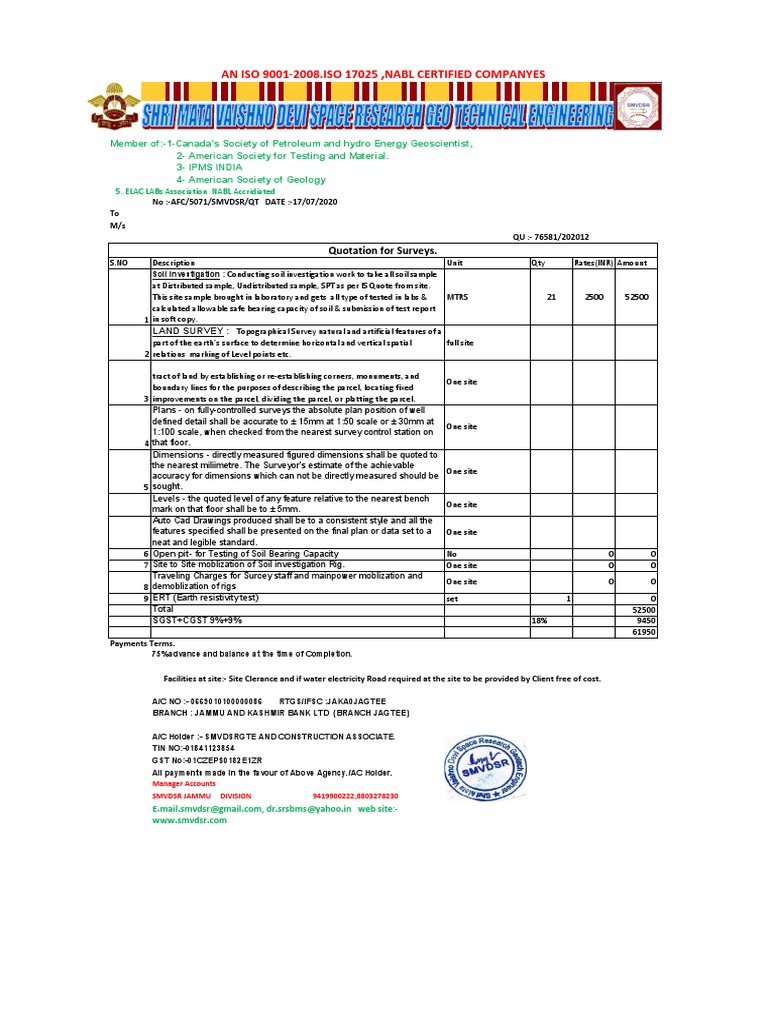 Quotations 44 | PDF | Surveying | Land Lot