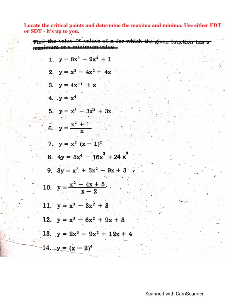 Maxima and Minima | PDF | Teaching Methods & Materials