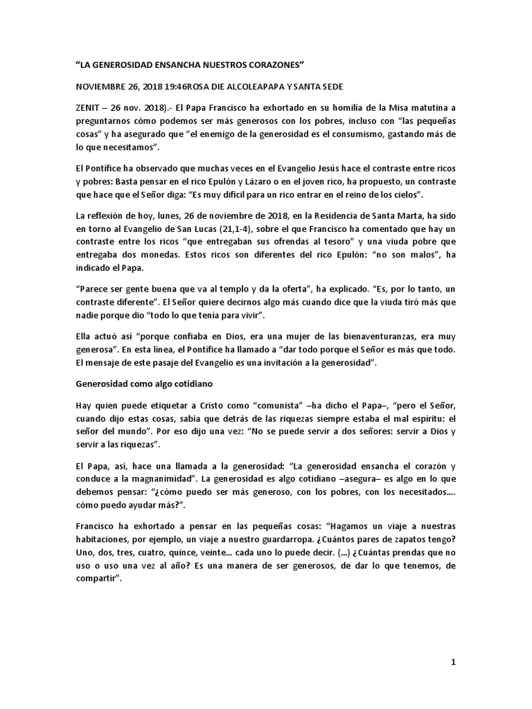 La Generosidad Dsi Pdf Pdf