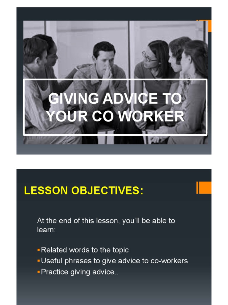 Giving Advice To Coworkers | PDF | Linguistic Typology | Human ...