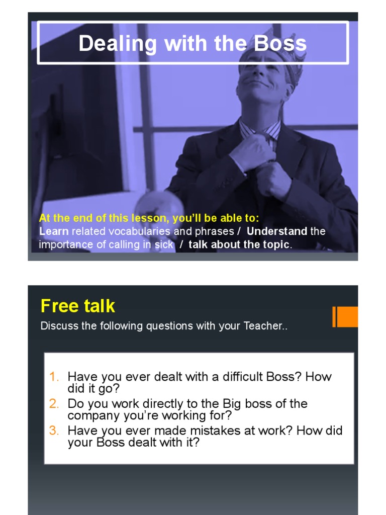 Dealing With The BOSS | PDF | Cognition