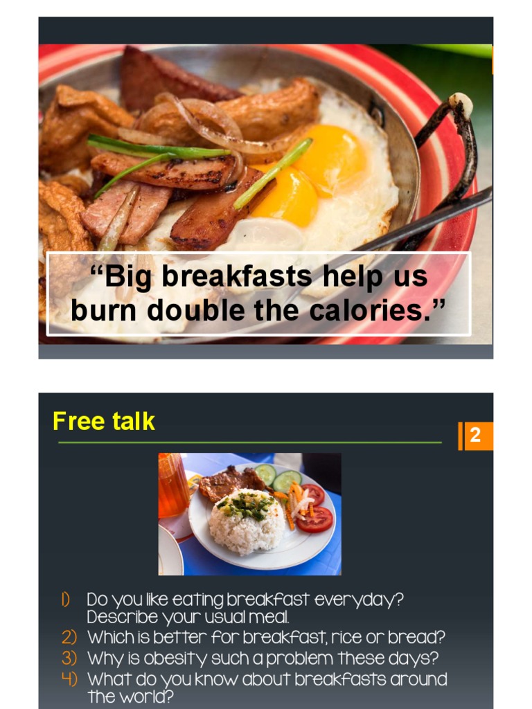 Big Breakfasts Help Us Burn Double The Calories. | PDF | Dieting | Obesity