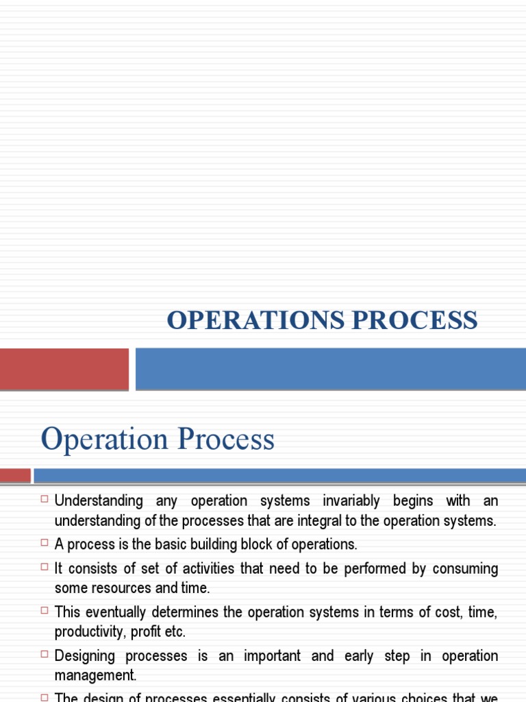 Types of Operations Processes Explained | PDF | Inventory | Mass Production