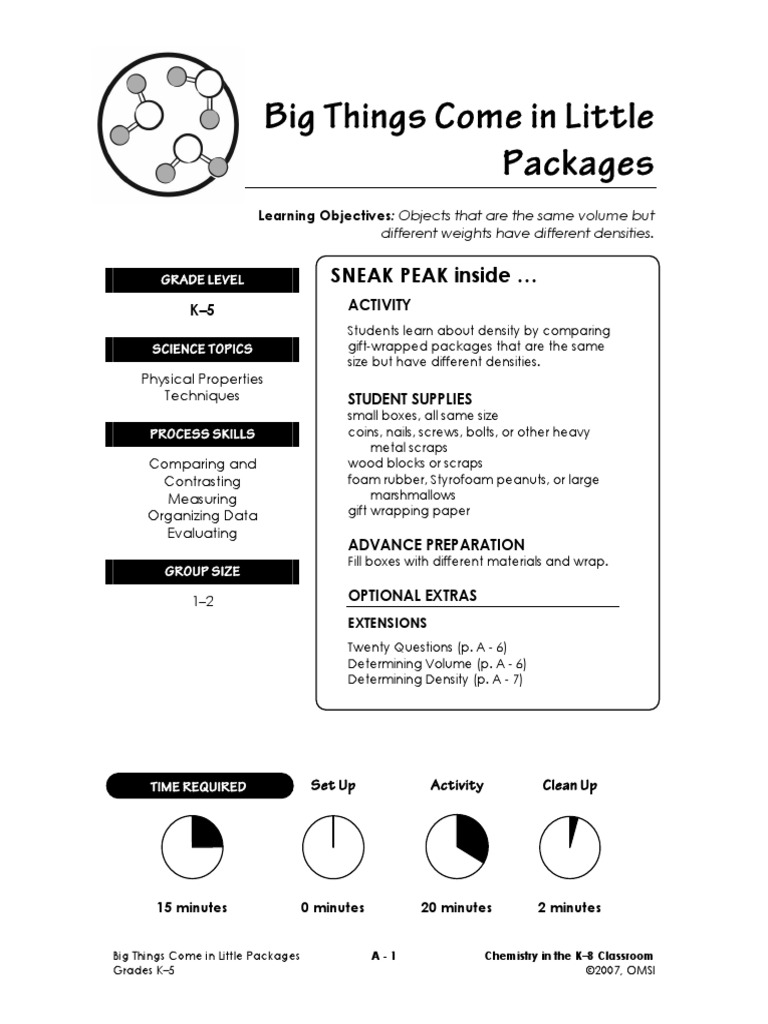 Big Things Come in Little Packages: SNEAK PEAK Inside | PDF | Density ...