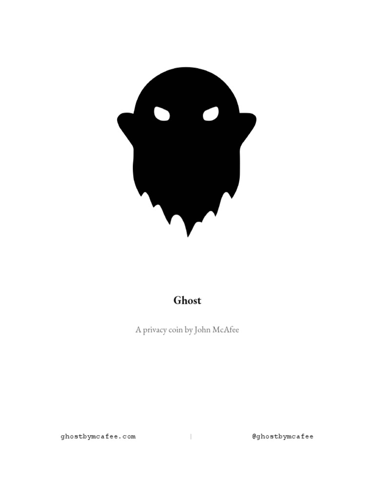 Crypto Privacy: Ghost by McAfee | PDF | Cryptocurrency | Public Key ...