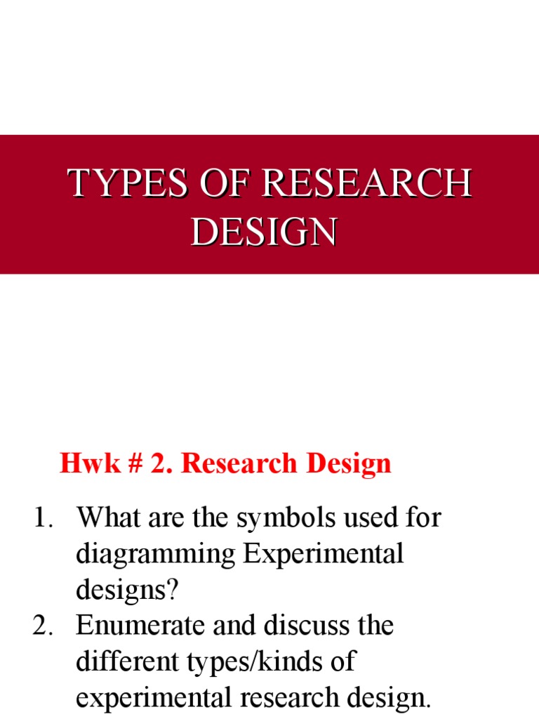 Types of Research Design | PDF | Research Design | Experiment