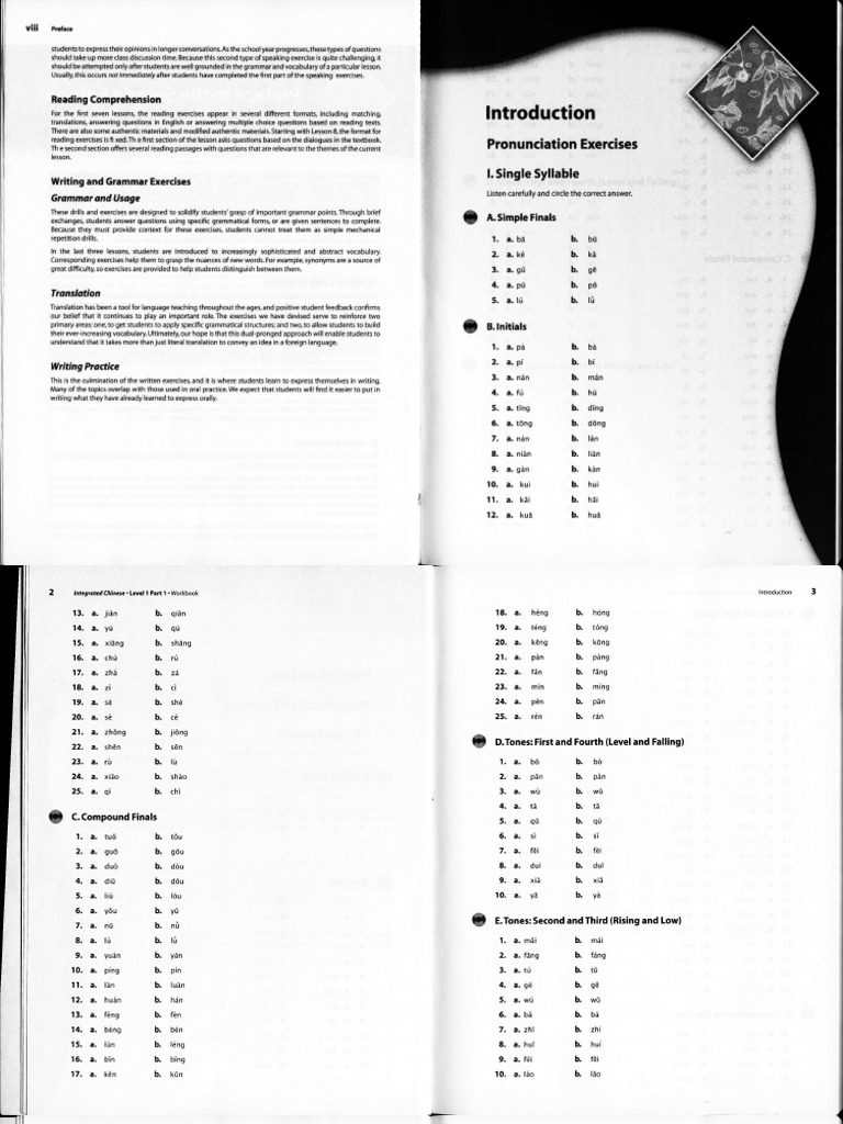 Integrated - Chinese - Level - 1 - Part - 1 - Workbook - 6-8 Audio 1-7 ...