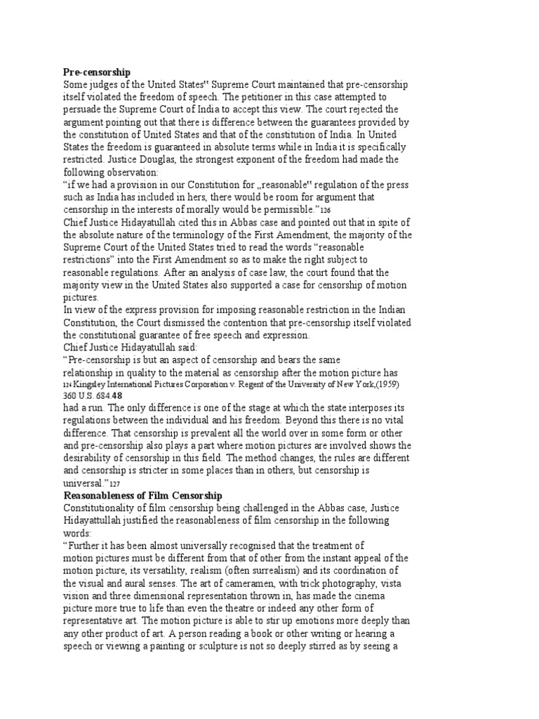 Guidelines On Censorship | PDF | First Amendment To The United States ...