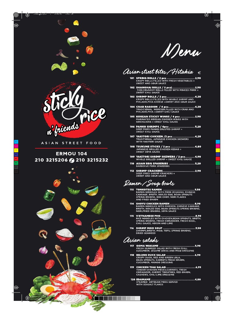 Sticky Rice N' Friends Menu | PDF