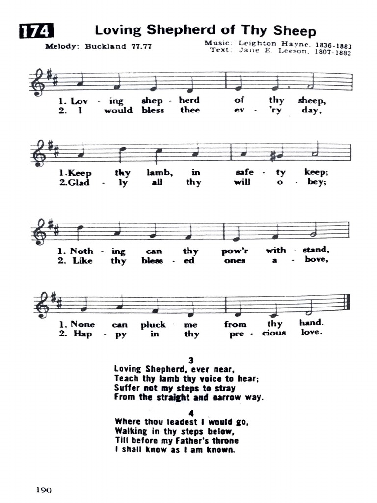 174 Loving Shepherd of Thy Sheep | PDF