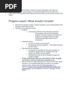 Six-Month Progress Report Guidelines | PDF | Finance & Money Management