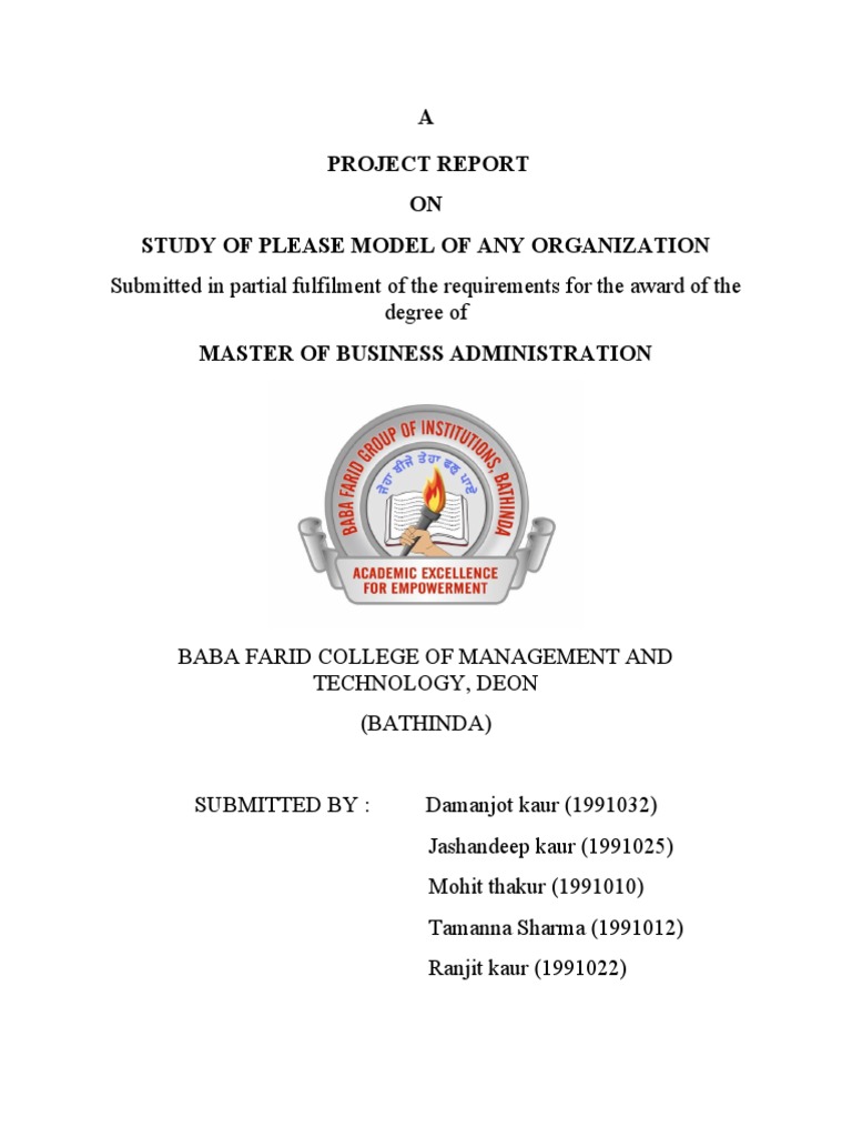 Project of Please Model | PDF