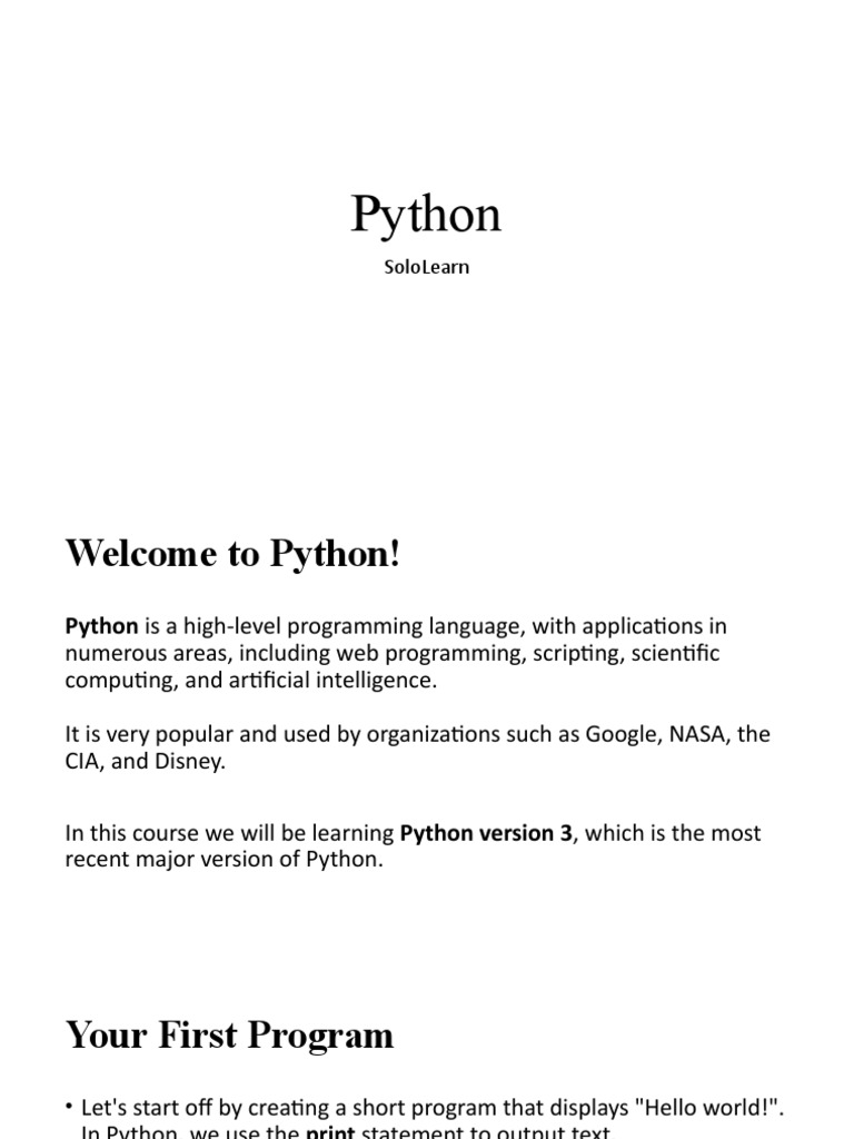 1 Python Basics | PDF | Python (Programming Language) | String (Computer Science)