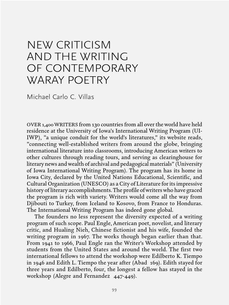 New Criticism and The Writing of Contemp PDF | PDF | Poetry