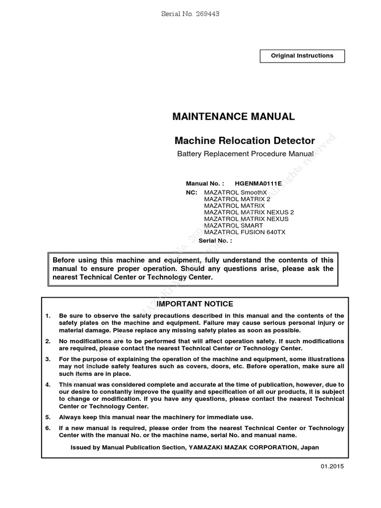 Machine Relocation Detector Guide | PDF | Manufactured Goods ...