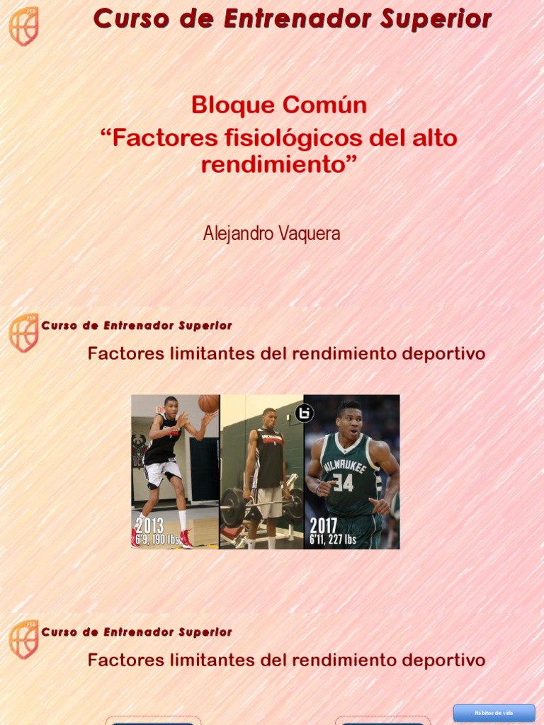 Presentación CES Factores Fisiológicos Del Alto Rendimiento PDF | PDF ...