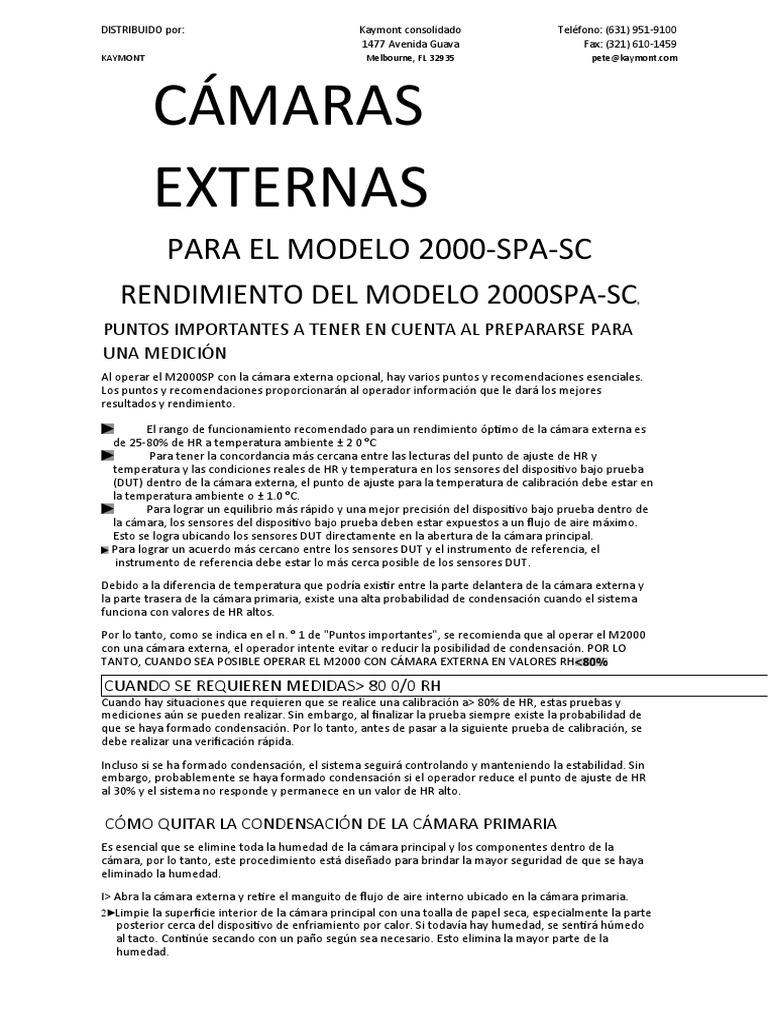 External Chamber - GEO | PDF | Temperatura | Calibración