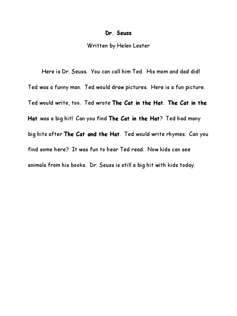 DR Seuss PDF | PDF