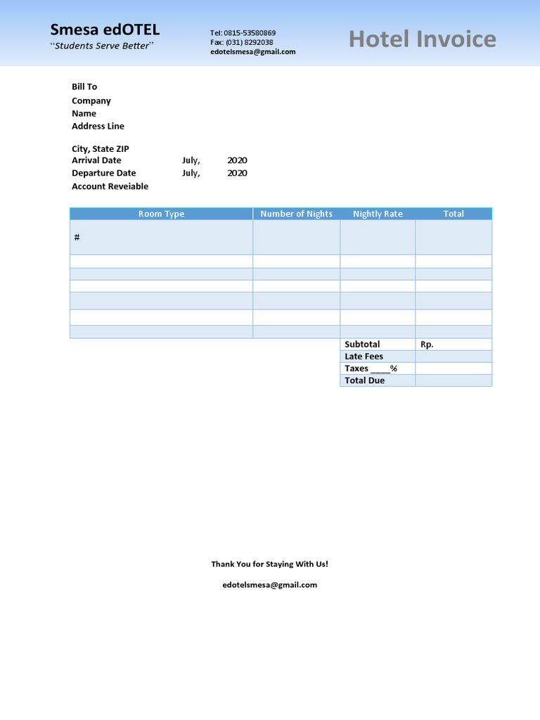 HOTELinvoice | PDF