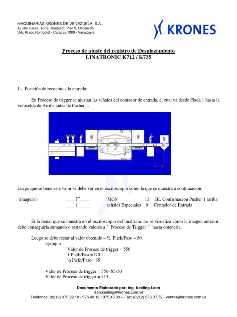 Ajuste Registro de Desplazamiento de Los Linatronic PDF | PDF | Science ...