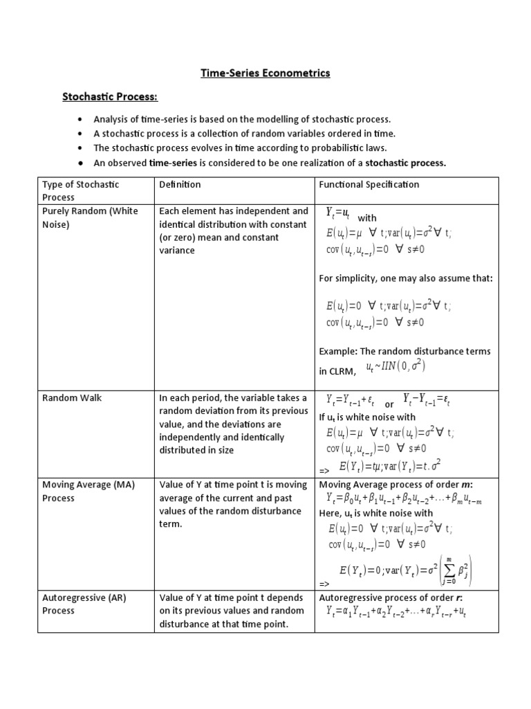 Time-Series Econometrics | PDF | Stationary Process | Linear Trend ...