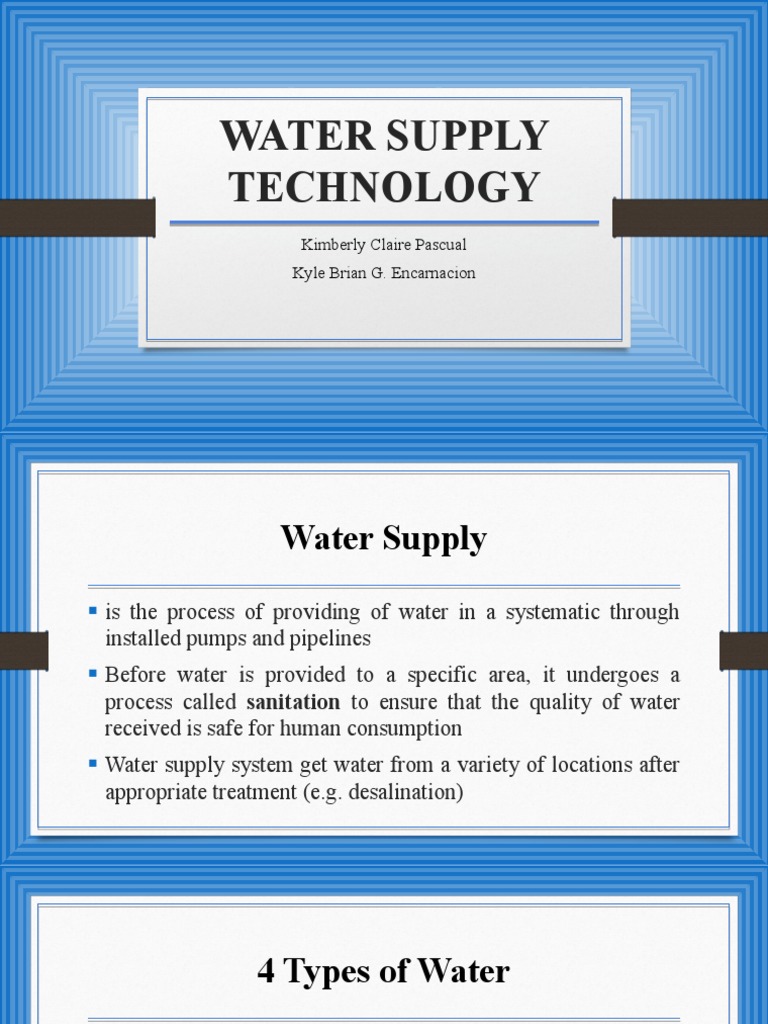 Water Supply Technology | PDF