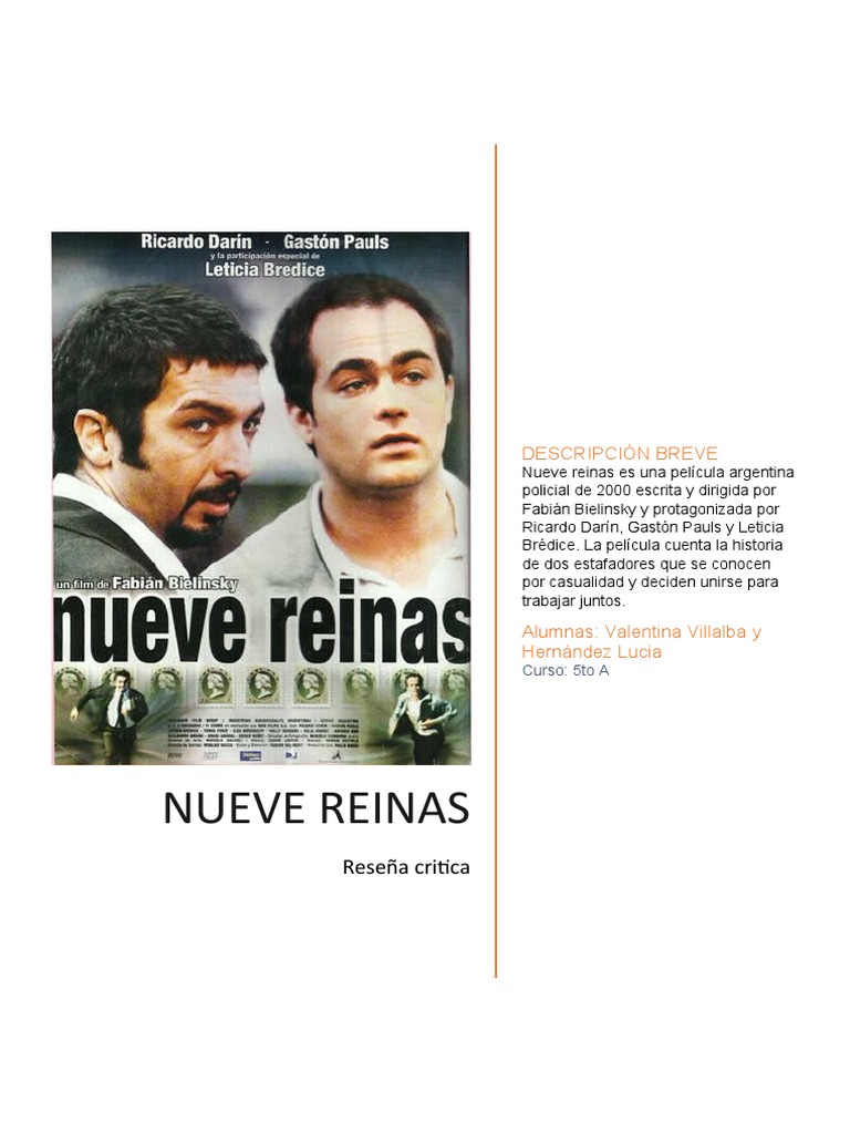 Nueve Reinas Reseña Critica | PDF | Cine