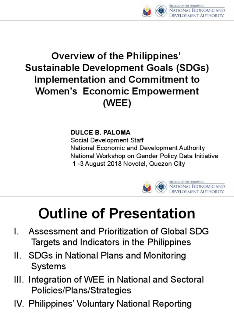 Overview of The Philippines' Sustainable Development Goals (SDGS ...
