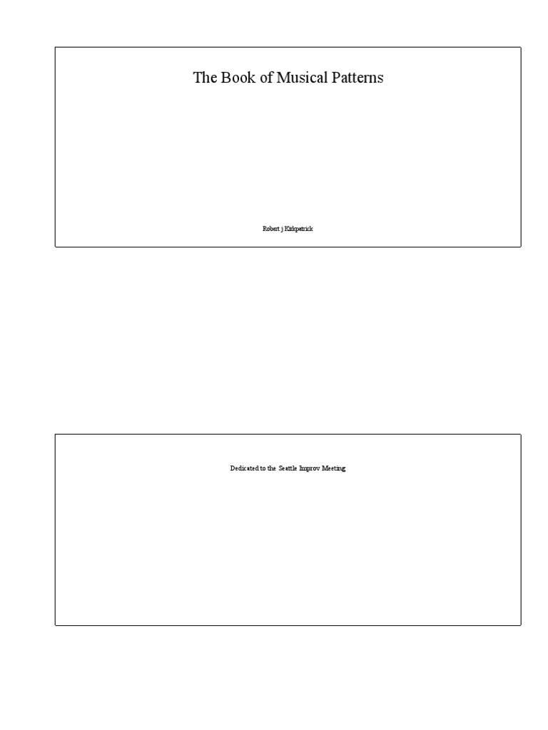 The Book of Musical Patterns | PDF | Sound | Books