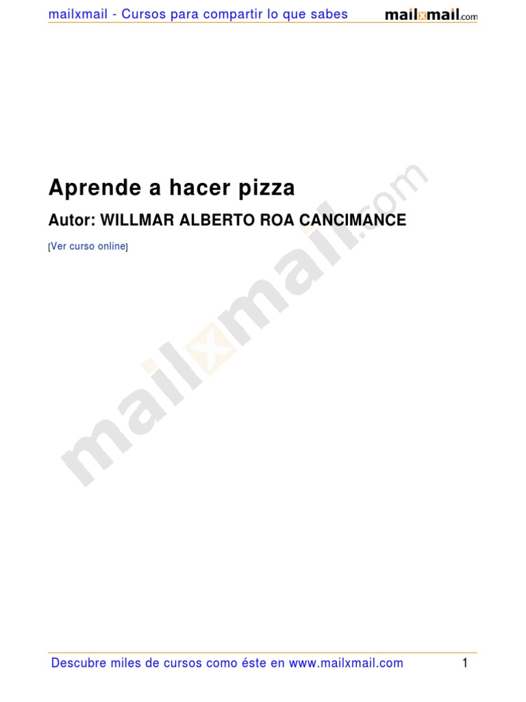 Aprende Hacer Pizza 18661 PDF | PDF | Pizza | Artes culinarias