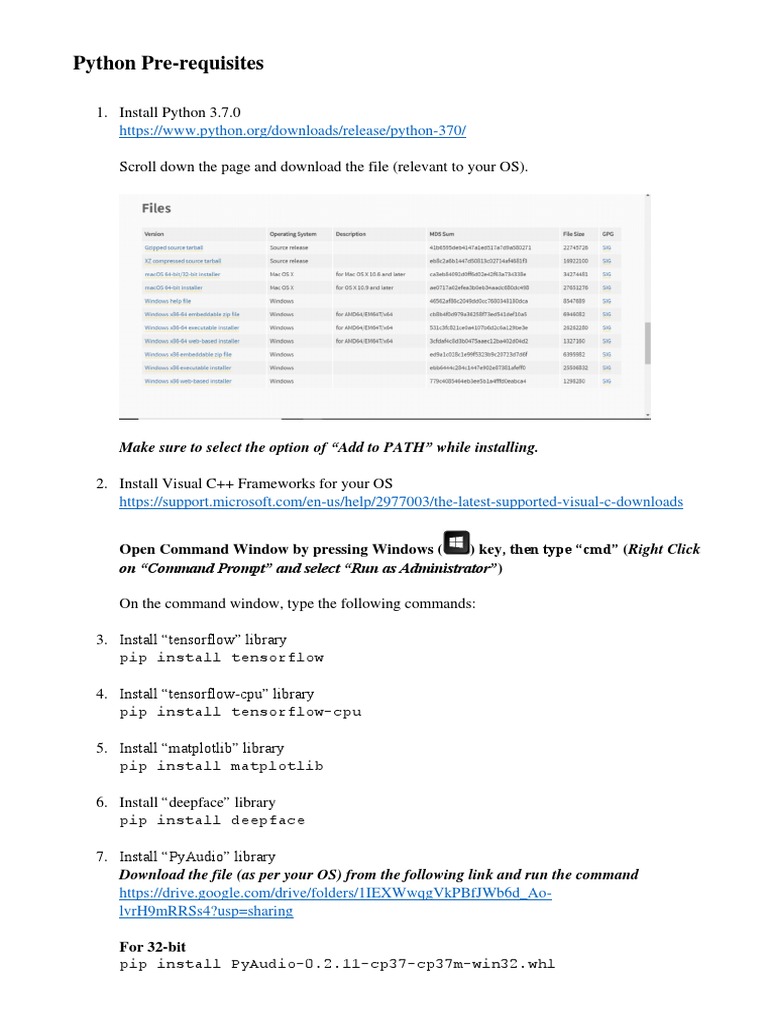 Python Pre-Installations | PDF
