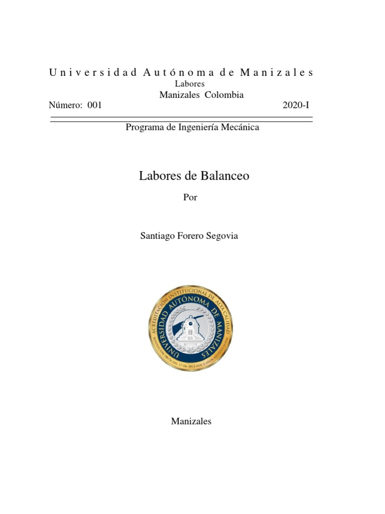 Balanceo estático y dinámico de sistemas mecánicos mediante software de ...