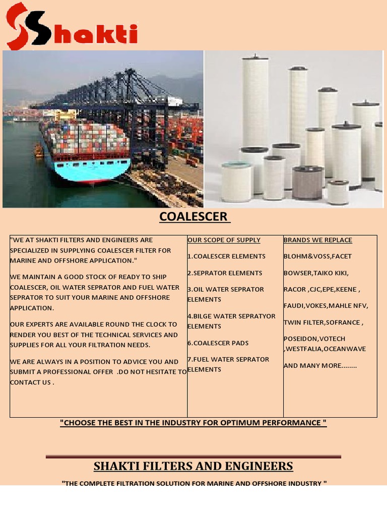 MARINE AND OFFSHORE Brochure | PDF | Diesel Engine | Filtration