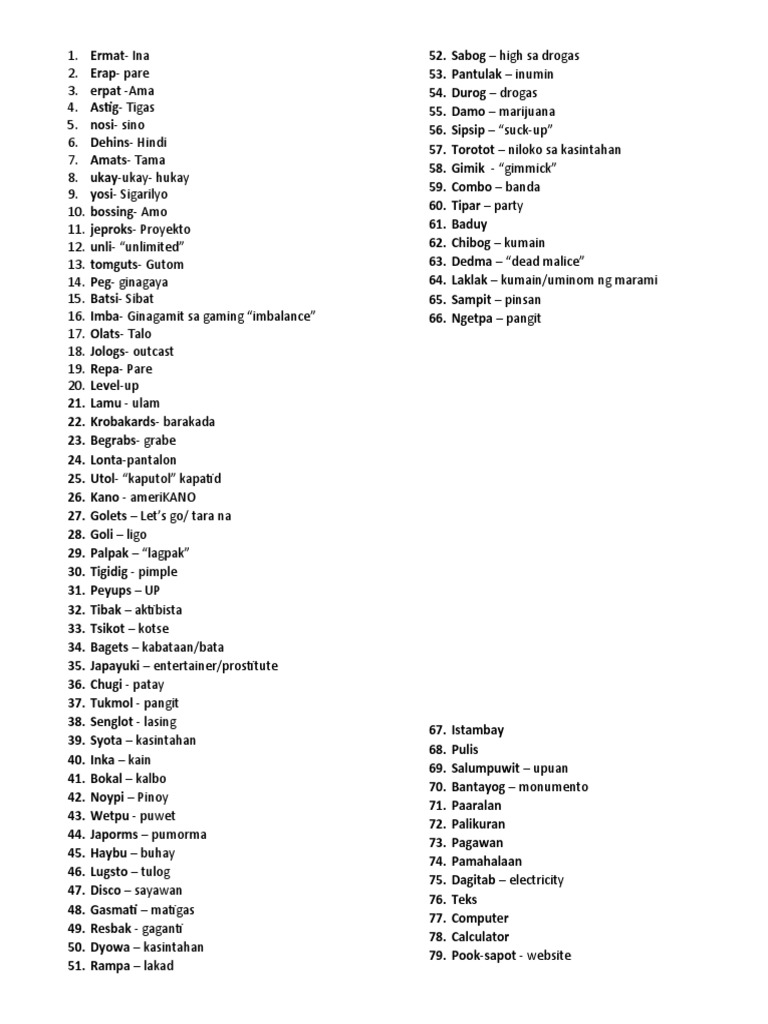 Ang Wikang Filipino Sa Information Age: Mga Bagong Salita (With Eng ...