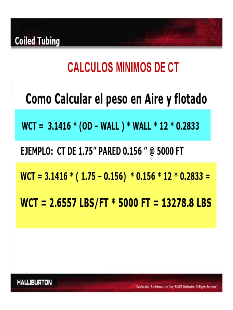 Coiled Tubing Weight Calculation Guide | PDF