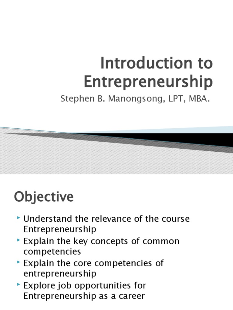 Introduction To Entrepreneurship | PDF | Entrepreneurship | Behavioural ...