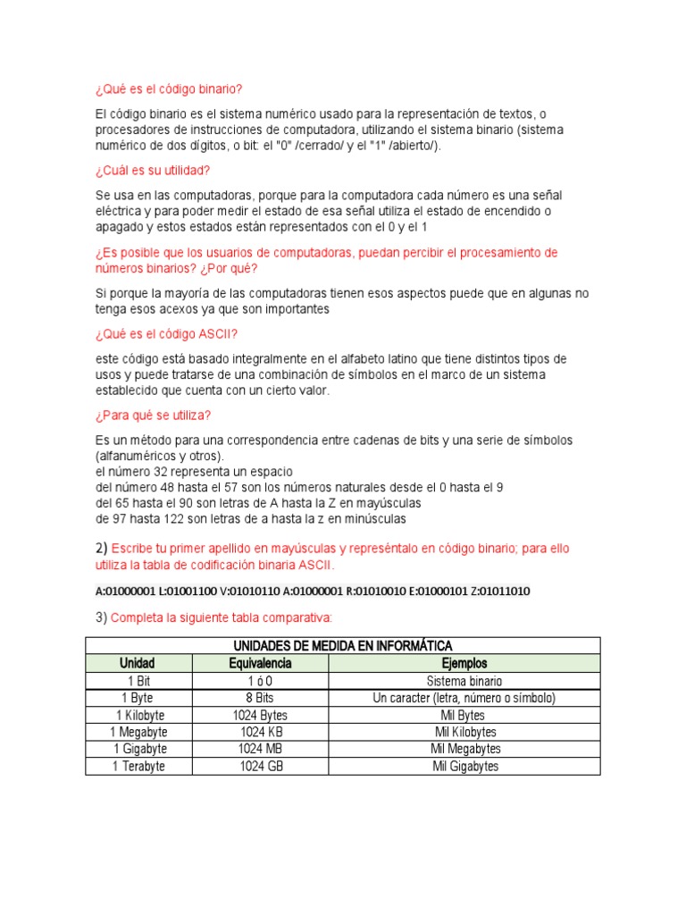 Qué Es El Código Binario | PDF | Poco | Byte