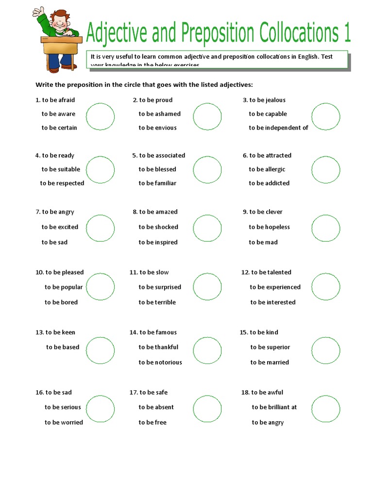Adjective-Preposition Collocations Guide | PDF | Language Arts & Discipline