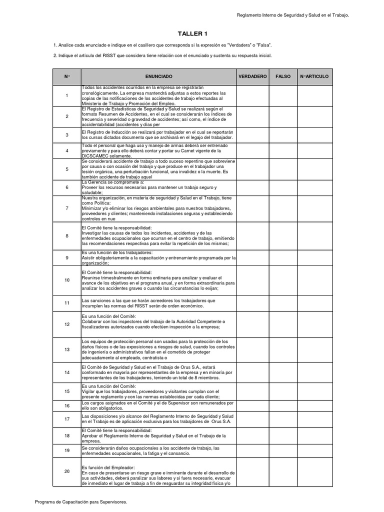 RISST - Taller 1 | PDF | Bienestar | Medicina