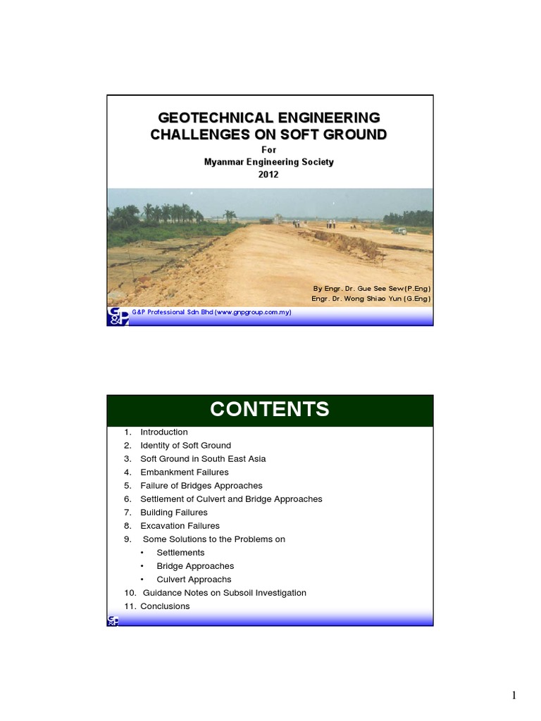 Geotechnical Engineering Challenges On Soft Ground Download Free Pdf