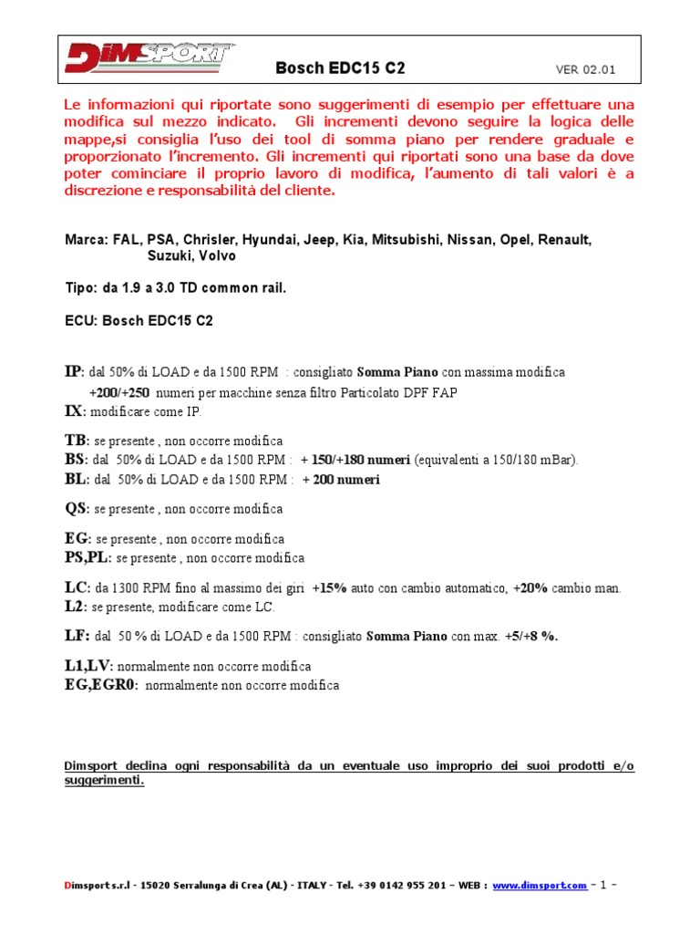 Bosch EDC15C2 ALL | PDF