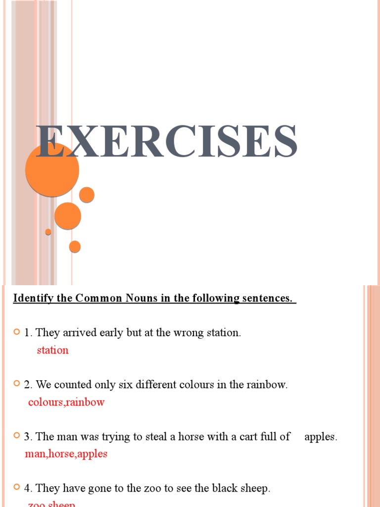 Nouns Exercise | PDF