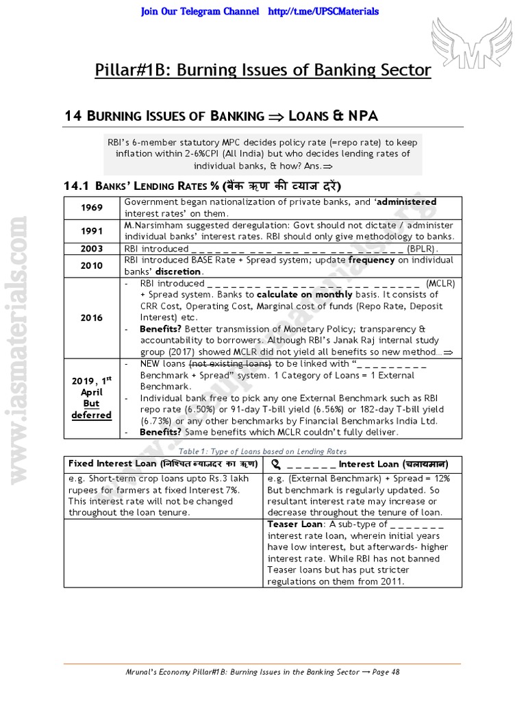 3EF1B - HDT - RBI3 - Burning - Issues - Banking - 2020B @ PDF | PDF