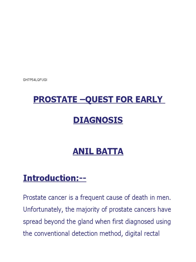 Tumour Markers in Prostate Cancer | PDF | Prostate Specific Antigen ...