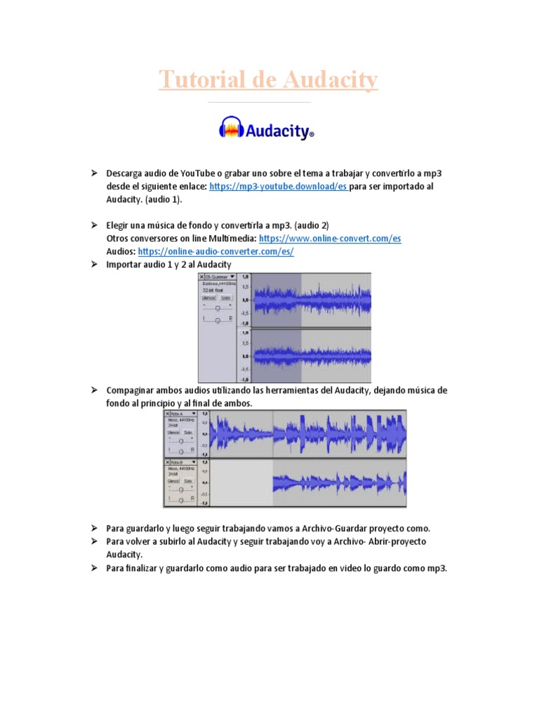 Tutorial de Audacity | PDF | Informática